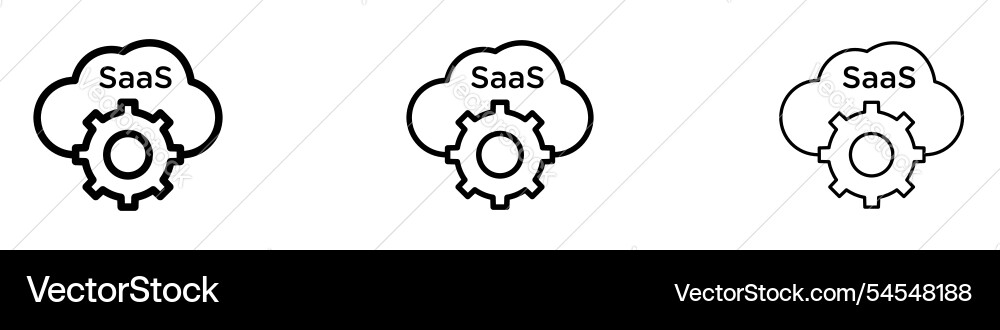 Saas icon Royalty Free Vector Image - VectorStock