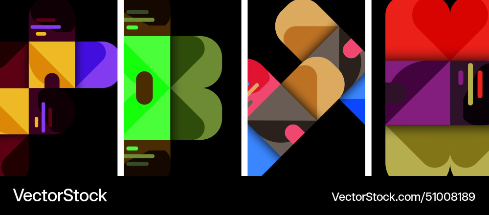 A collage featuring four images with the letter b Vector Image