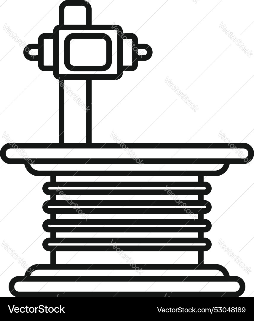 Cable coil icon with electric meter on top Vector Image
