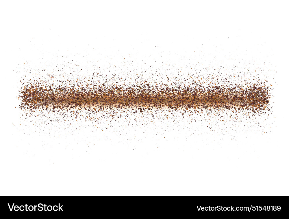 Coffee or chocolate powder flying dust particles Vector Image