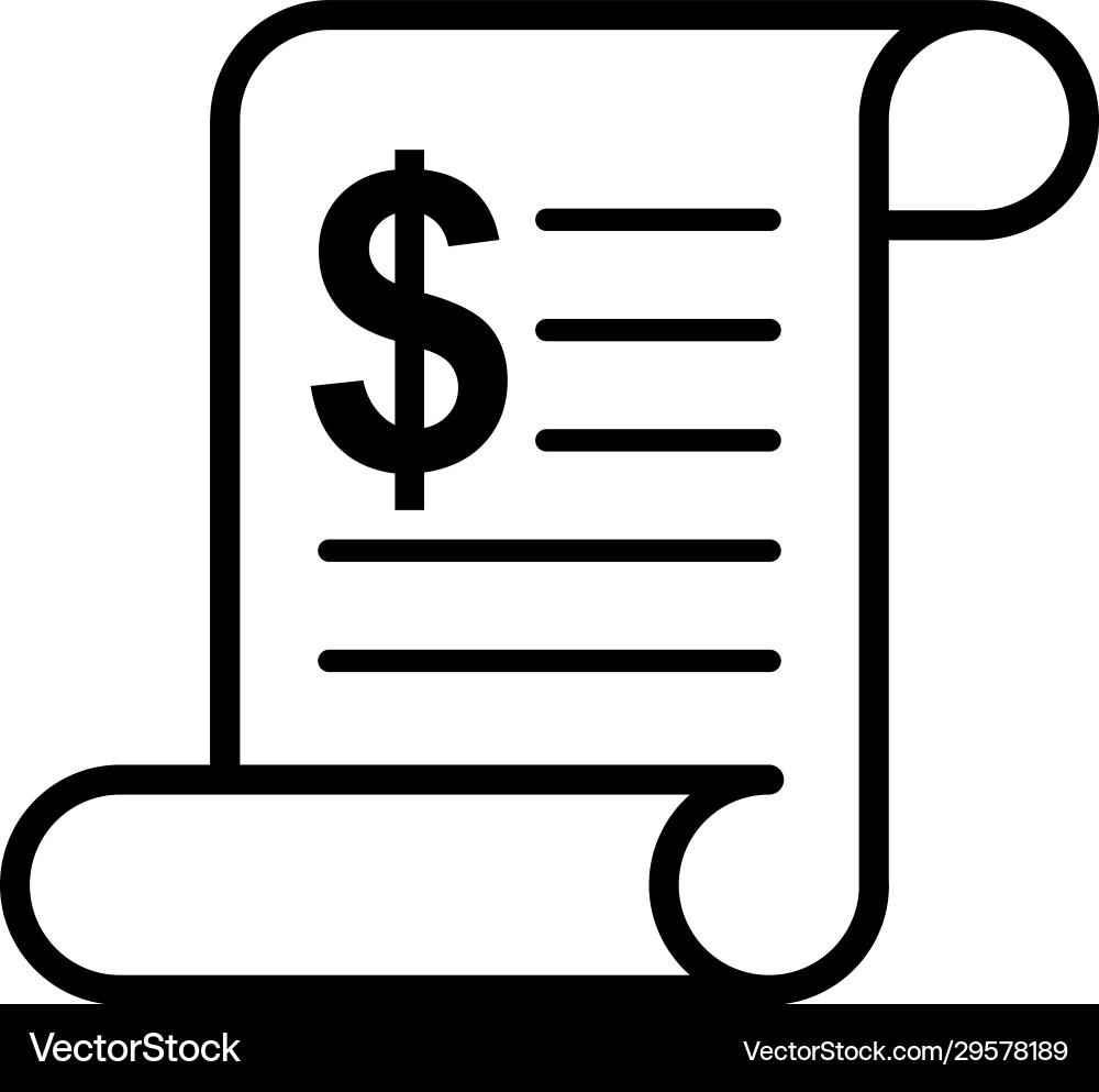 Document - billing icon design template Royalty Free Vector