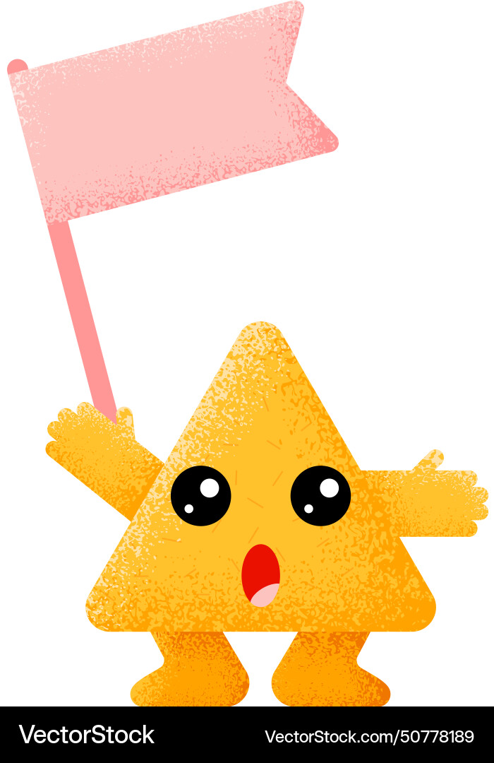 Funny triangle shape kid education geometrical Vector Image