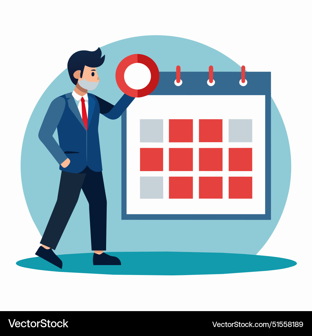 Important appointment calendar date reminder Vector Image