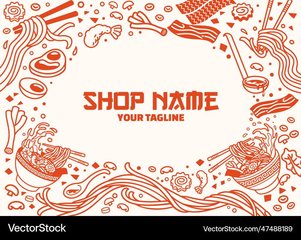 Japanese ramen shop background Royalty Free Vector Image