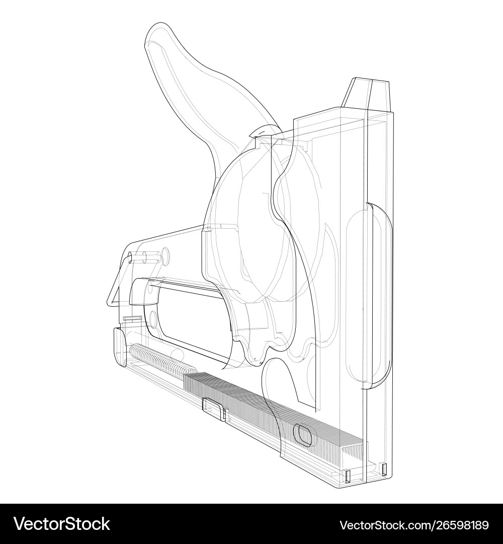Outline construction stapler Royalty Free Vector Image
