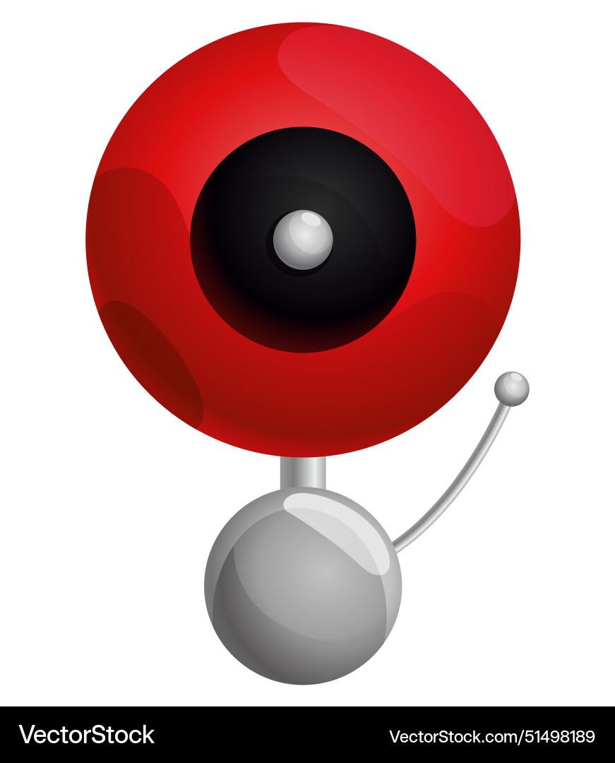 Red fire alarm system signal device isolated Vector Image