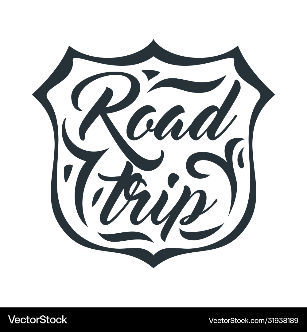 Road Trip Sign Motif Royalty Free Vector Image