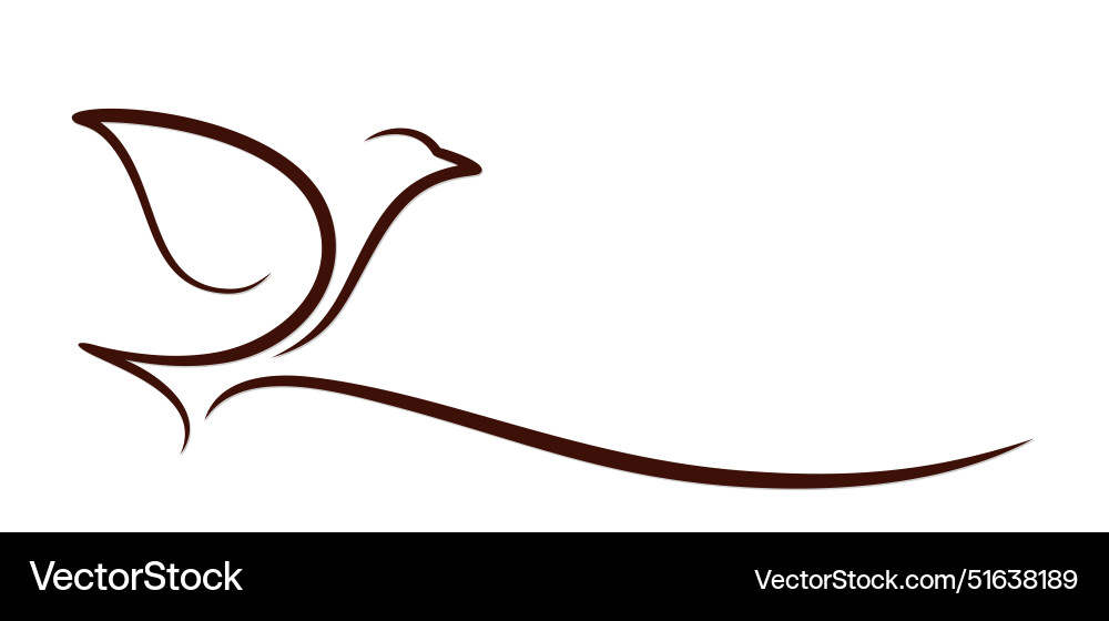 Symbol of a flying bird Royalty Free Vector Image