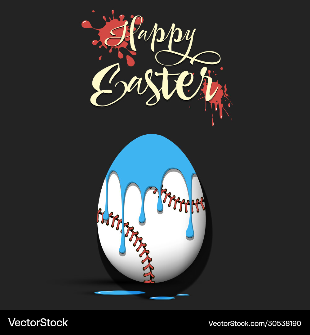 Baseball Easter Egg Royalty Free Vector Image - VectorStock