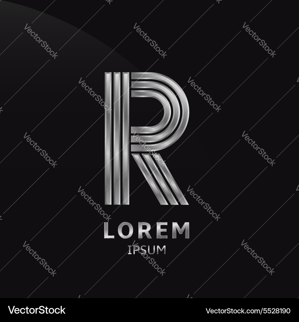 Letter r Royalty Free Vector Image - VectorStock