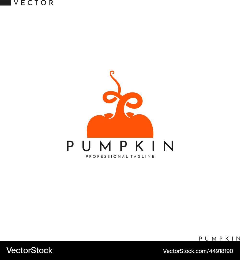 Pumpkin logo Royalty Free Vector Image - VectorStock