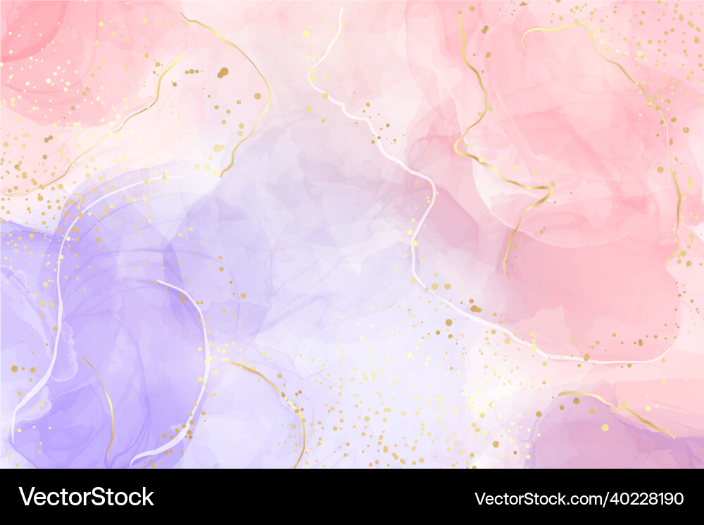 Purple rose and lavender liquid marble background Vector Image