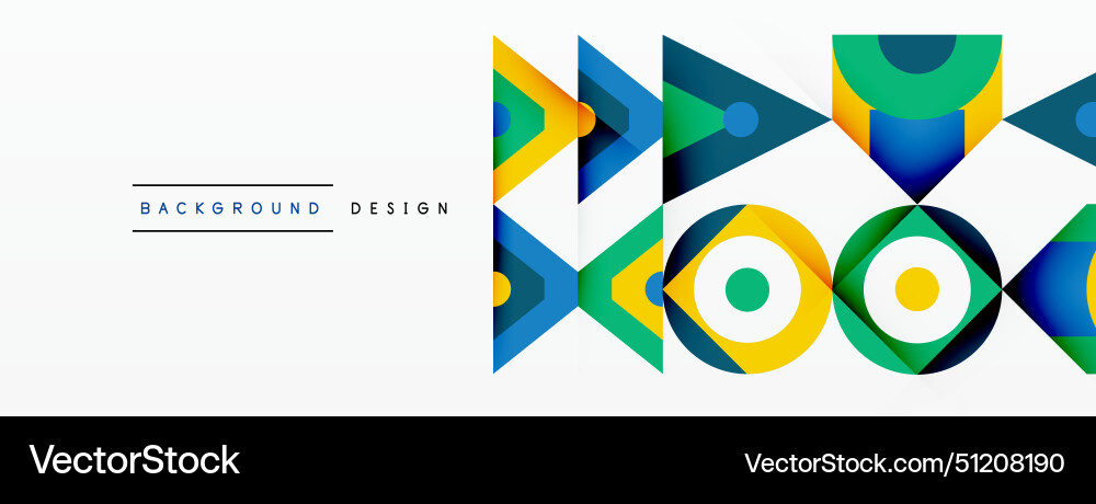 Symmetrical pattern of colorful shapes on white Vector Image