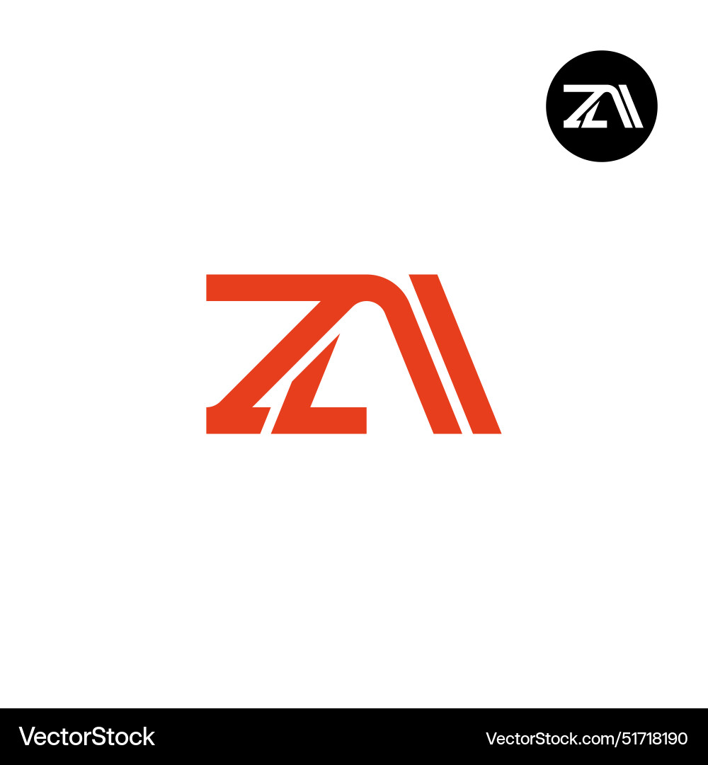 Zai logo letter monogram design Royalty Free Vector Image