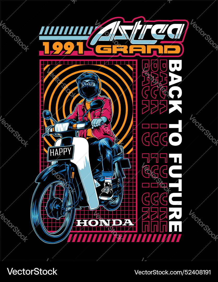 1991 ASTREA Grand - Classic Ride Royalty Free Vector Image