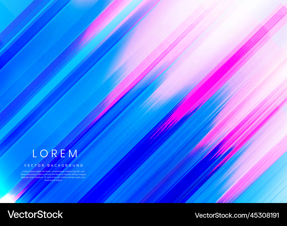 Abstract blue white and pink diagonal lines Vector Image