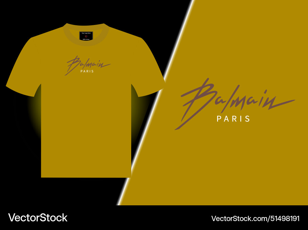 Balmain t-shirt design – Royalty-Free Vector | VectorStock
