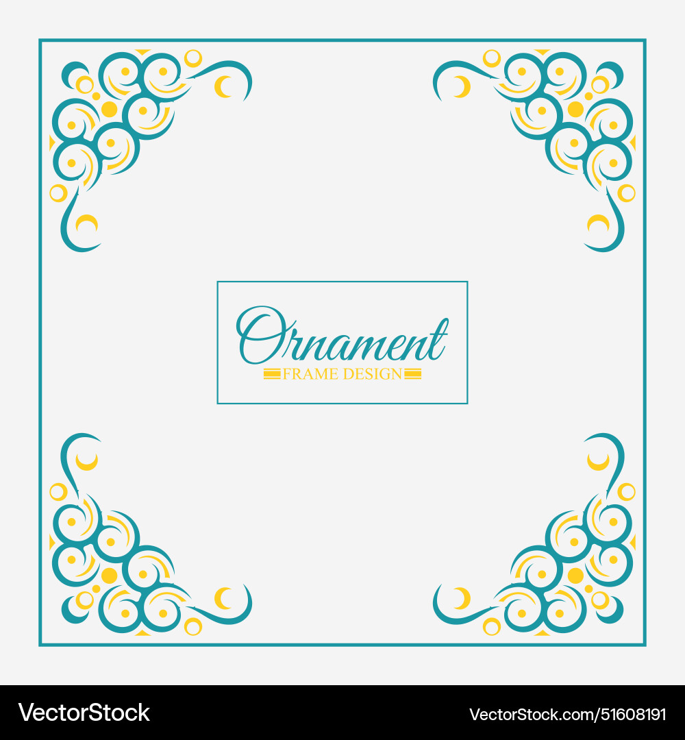Colorful art frame design template Royalty Free Vector Image