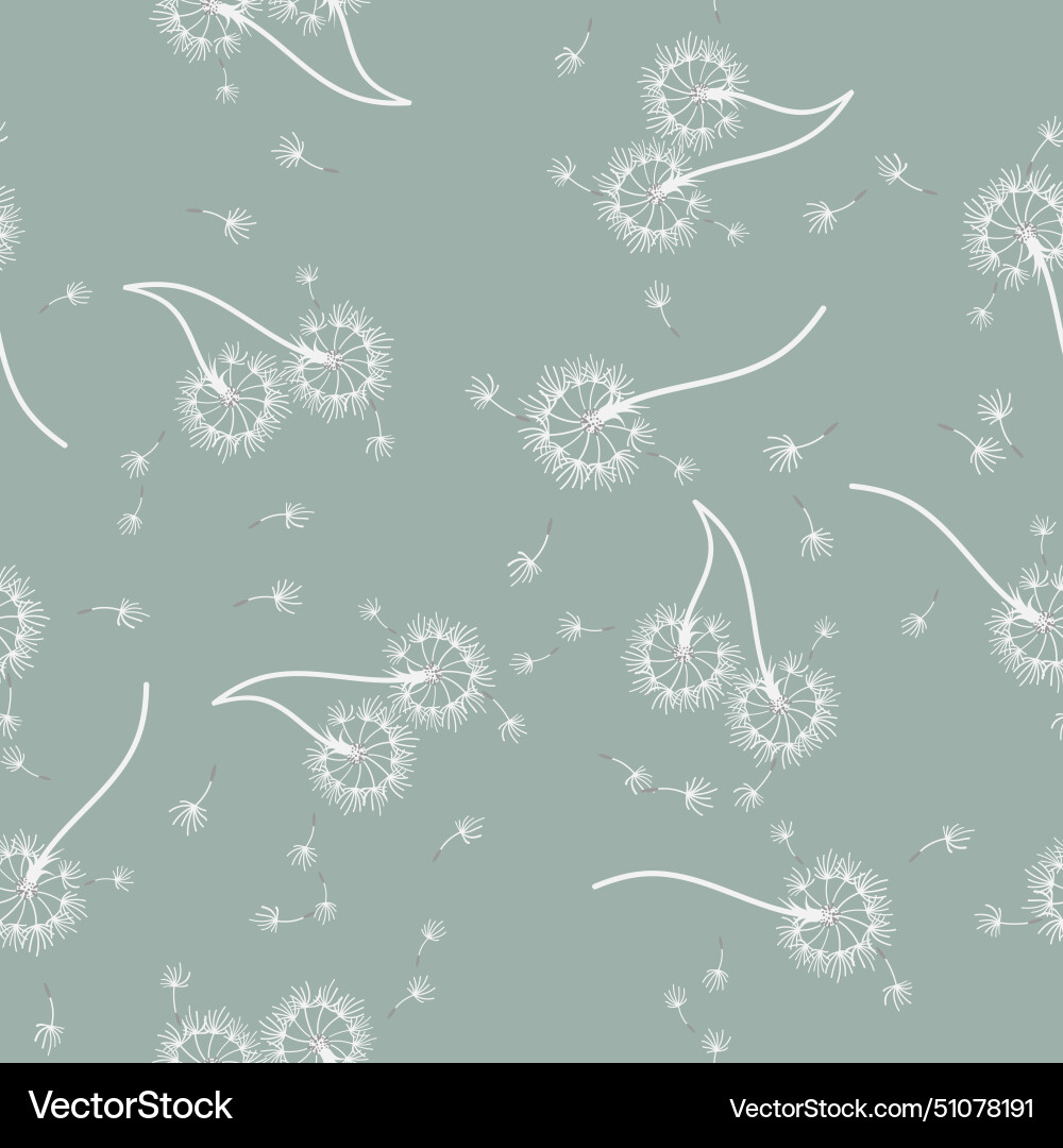 Dandelion background your design abstract floral Vector Image