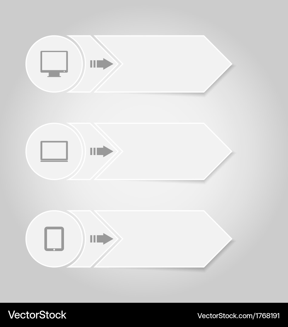 Infographic design template paper tags Royalty Free Vector