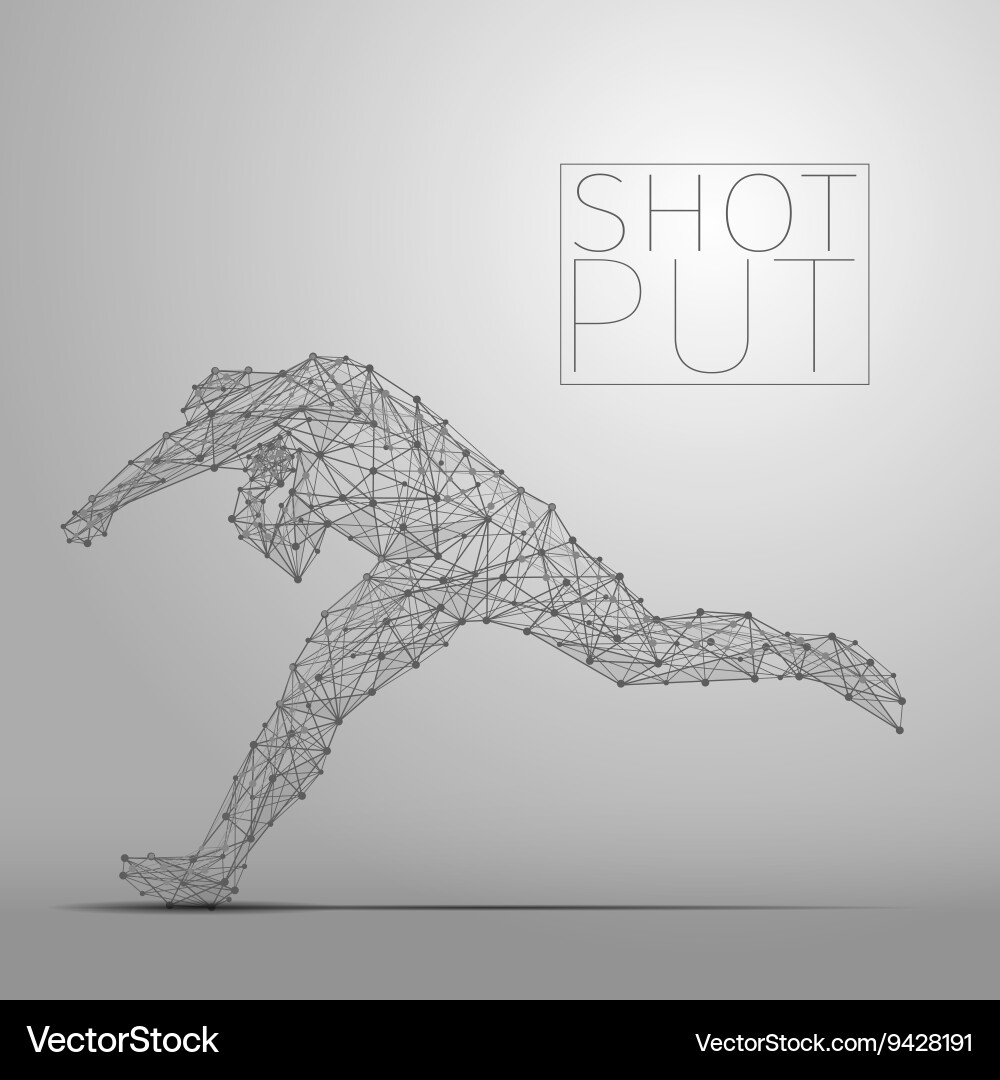 Shot putter gray Royalty Free Vector Image - VectorStock