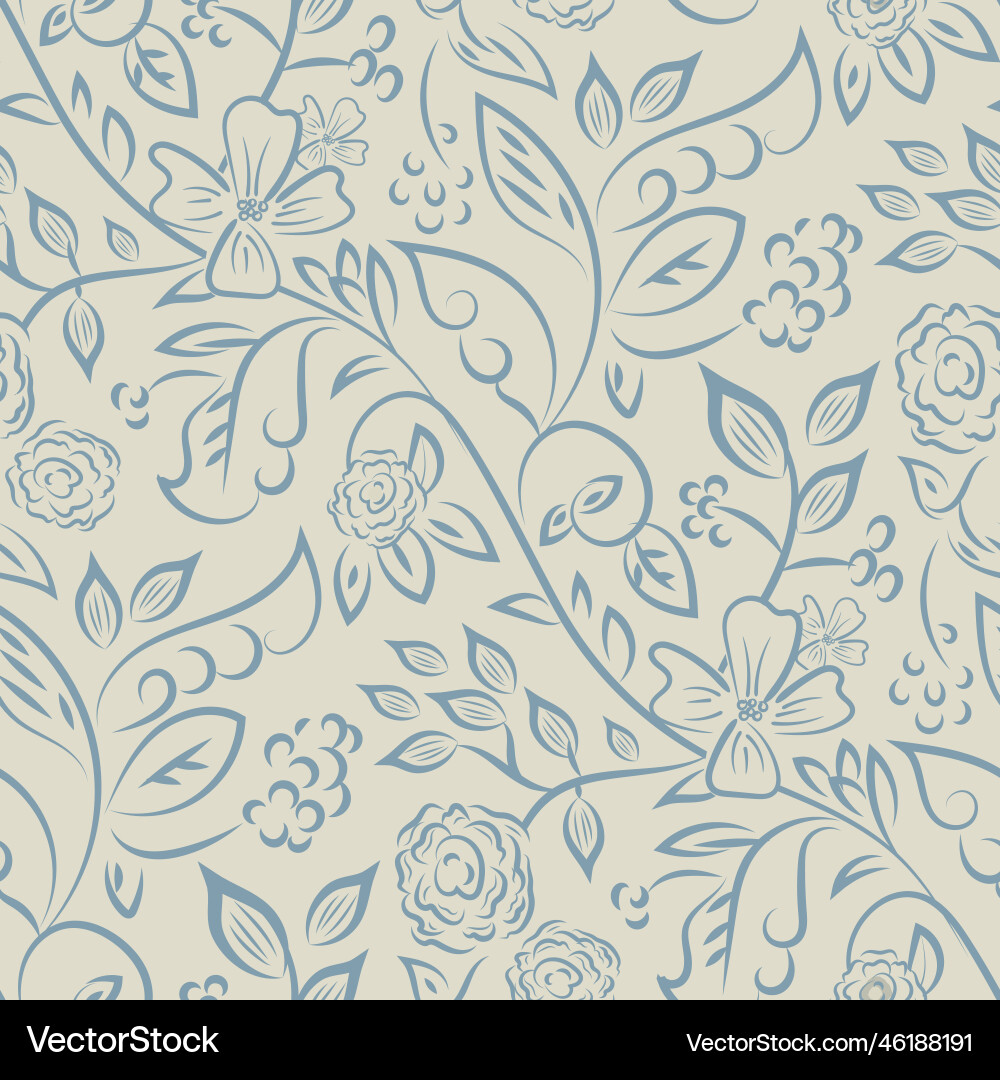 Wildflower seamless pattern background Royalty Free Vector