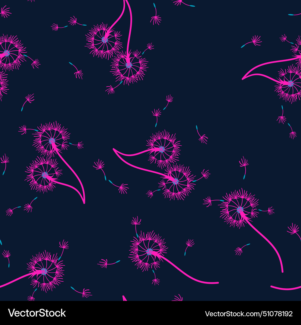 Dandelion background your design abstract floral Vector Image