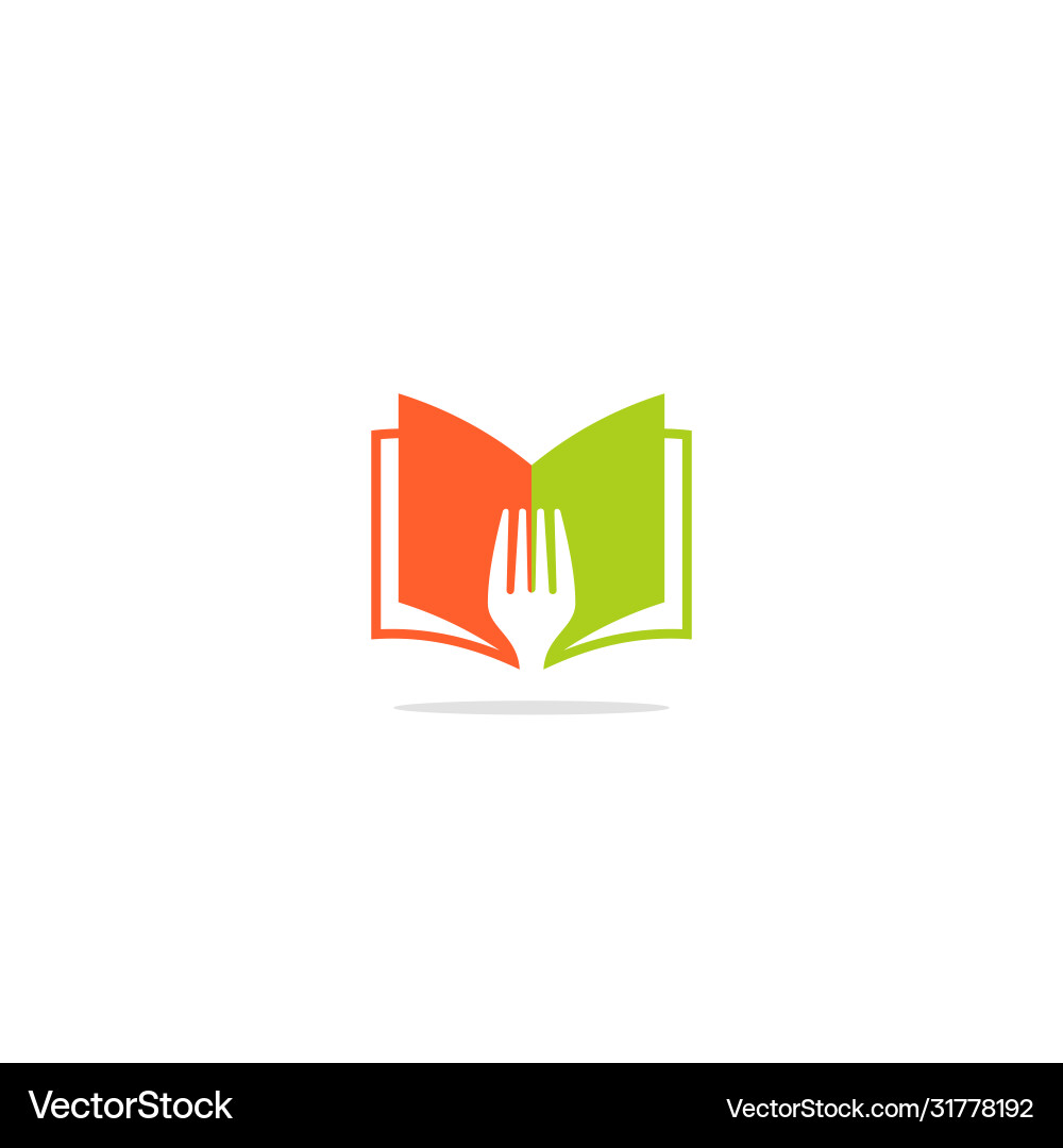 Food Recipe Book Logo Royalty Free Vector Image