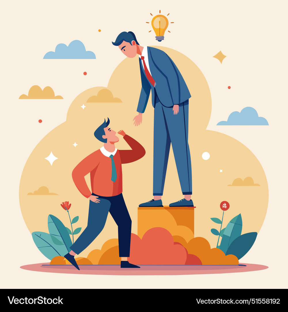 Social comparison anxiety compare yourself to Vector Image