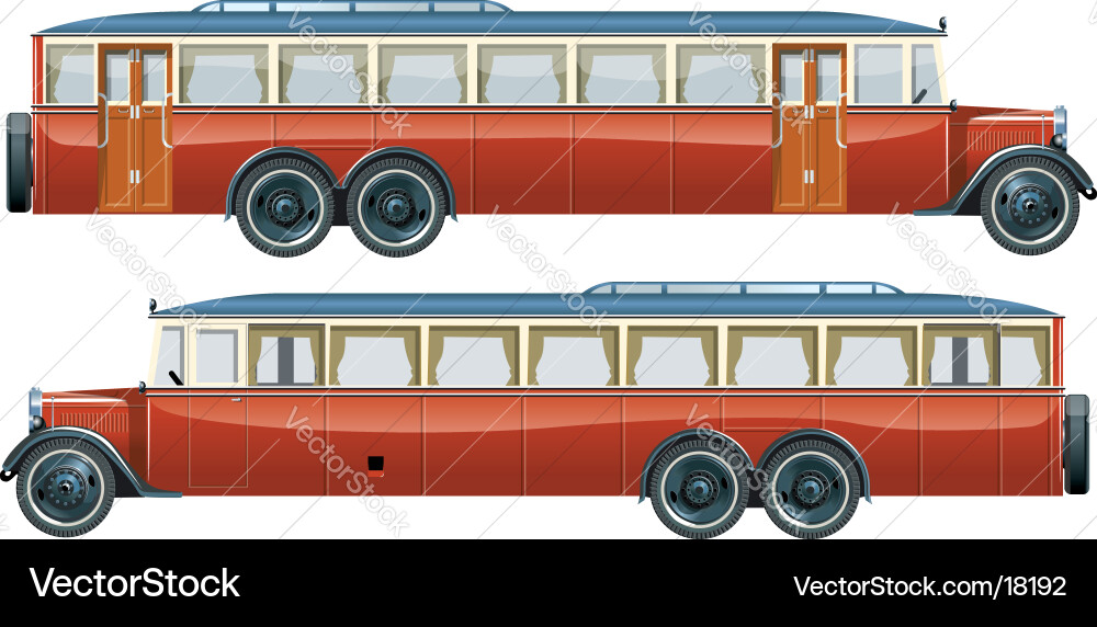Vintage Russian Bus Liner Royalty Free Vector Image