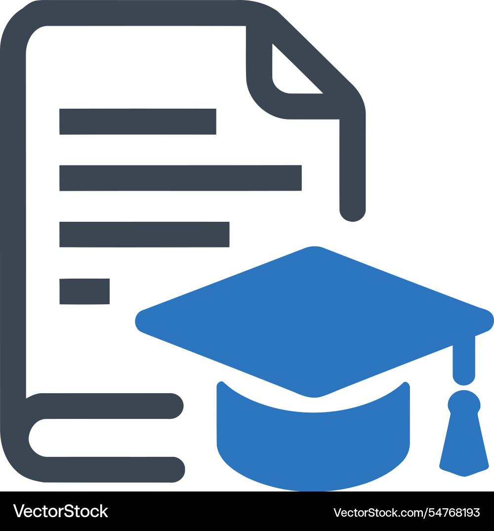 Education document icon Royalty Free Vector Image
