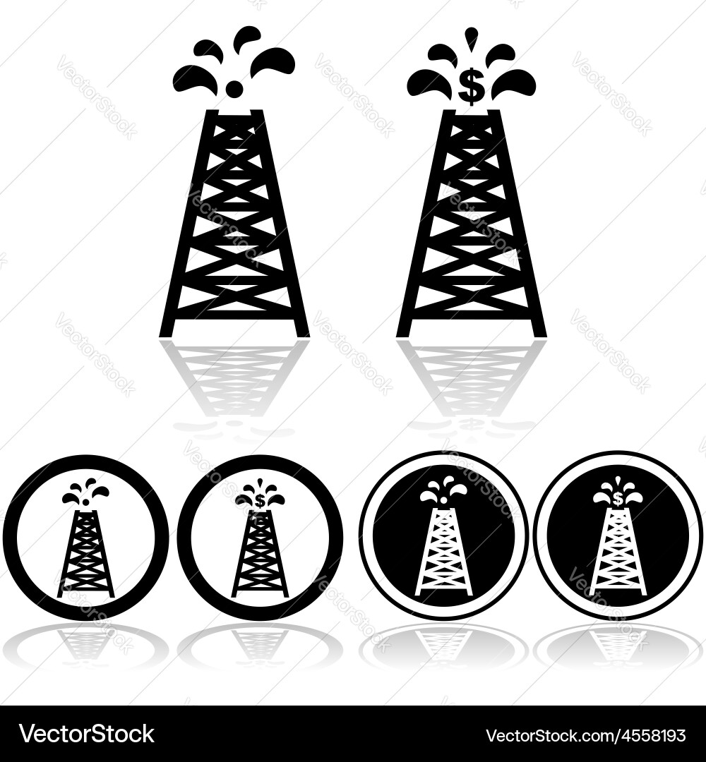 Oil tower Royalty Free Vector Image - VectorStock