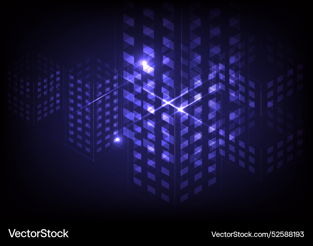 Smart city technology Royalty Free Vector Image