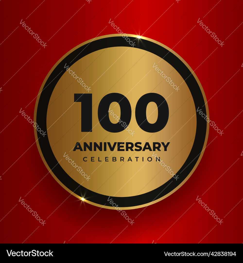 100th Anniversary Celebration Royalty Free Vector Image