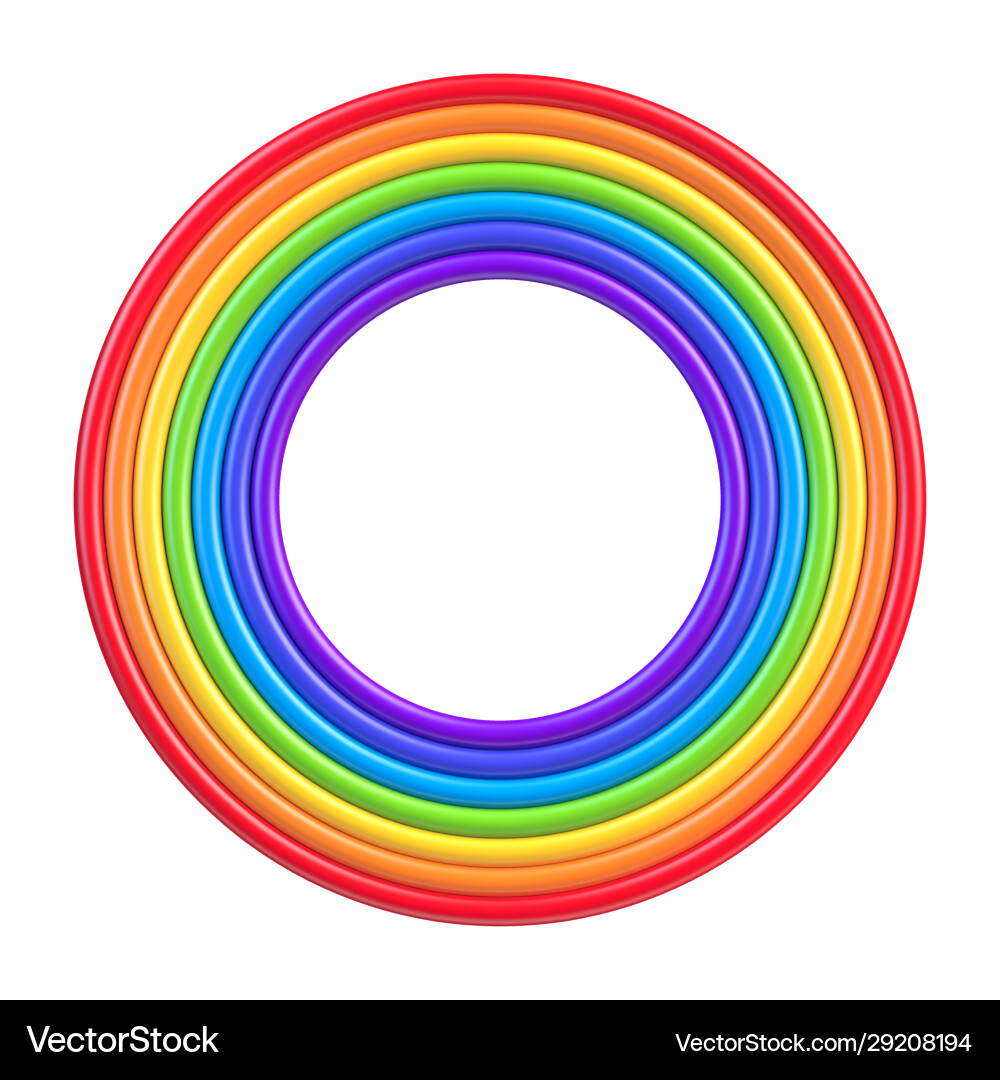 Abstract colorful rainbow circle frame Royalty Free Vector