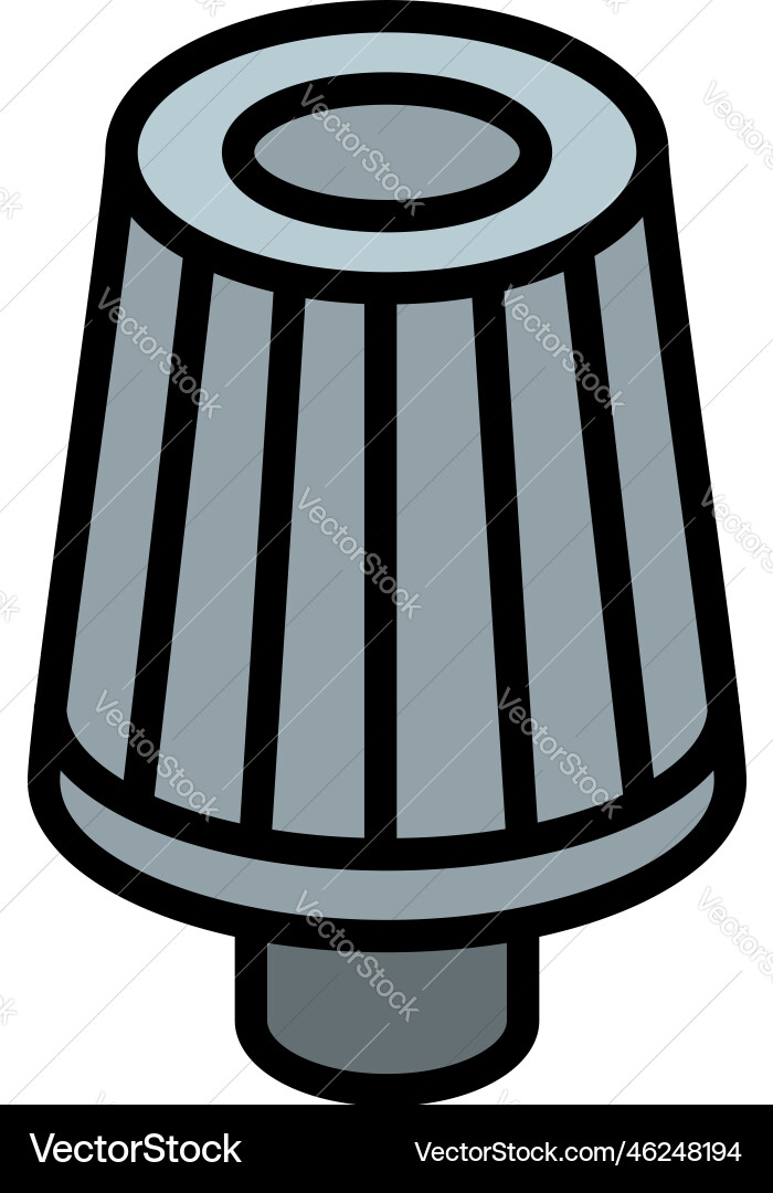 Auto Luftfilter-Ikone skizzieren Automotor Vektorbild