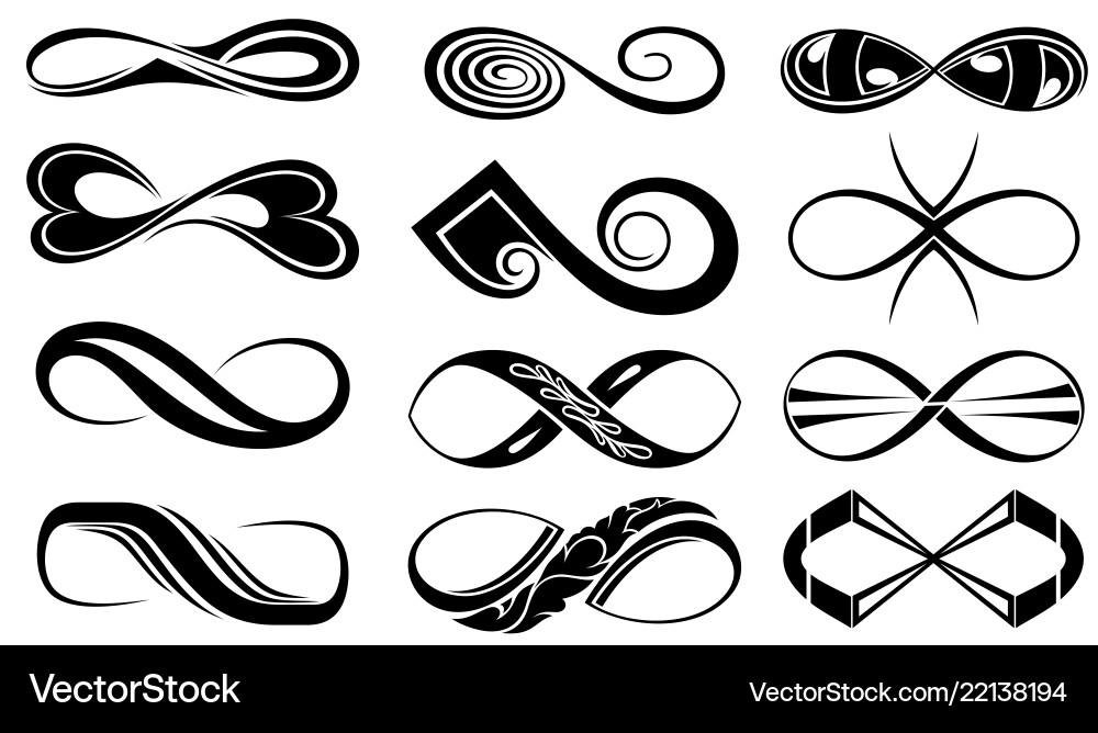 Infinity symbols Royalty Free Vector Image - VectorStock