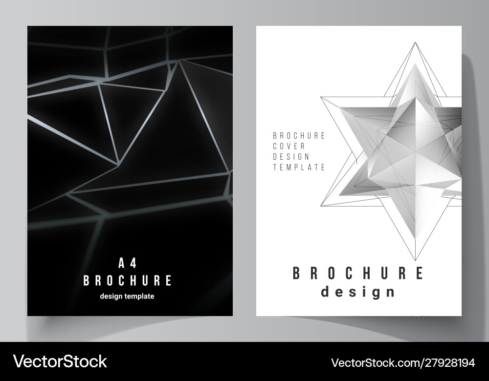 Layout a4 format modern cover mockups Royalty Free Vector