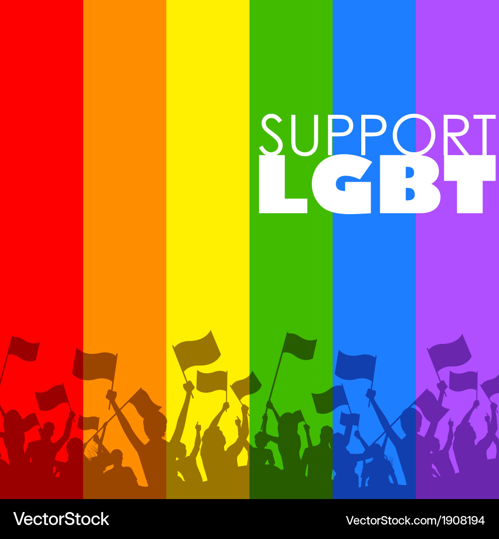 Lgbt support Royalty Free Vector Image - VectorStock