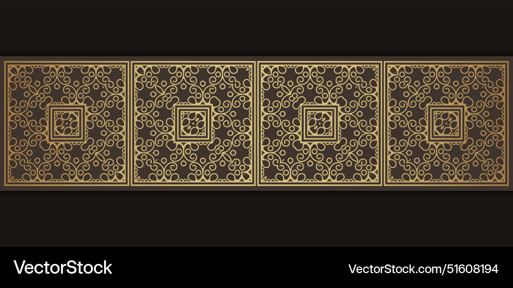Luxury ornamental border design template Vector Image