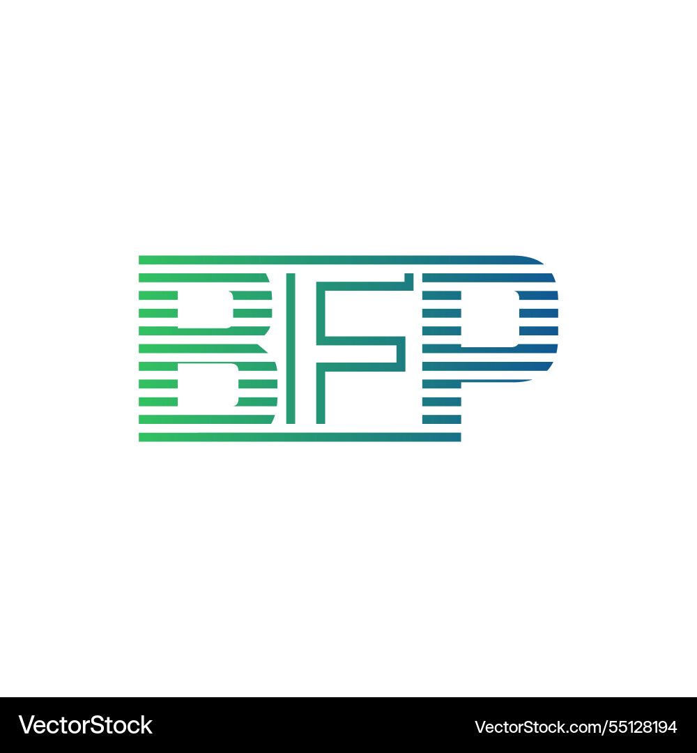 Modern bfp logo design letter minimalist Vector Image