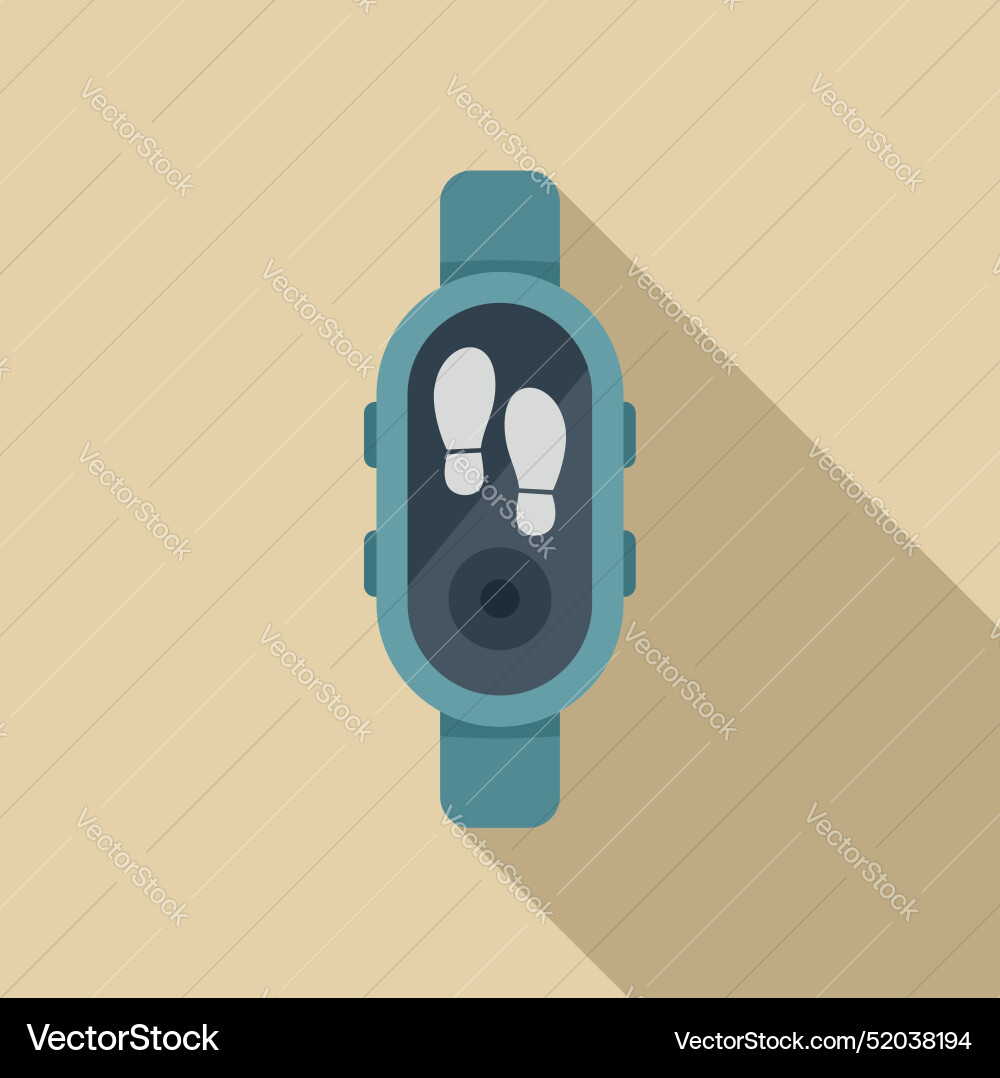 Pedometer app showing steps on smartwatch Vector Image