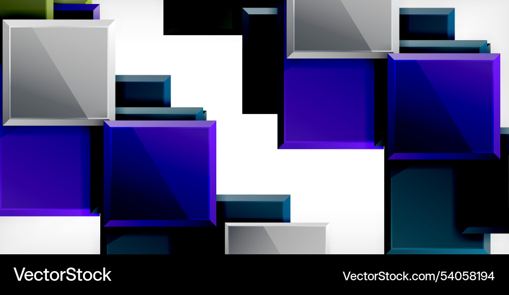 Square shape color abstract geometry Royalty Free Vector
