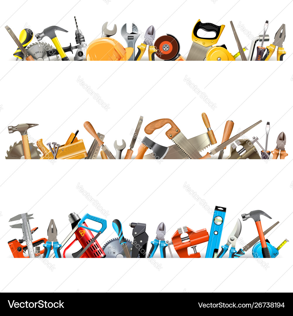 Tool borders Royalty Free Vector Image - VectorStock