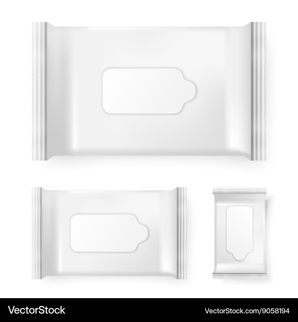 Wet wipes package Royalty Free Vector Image - VectorStock