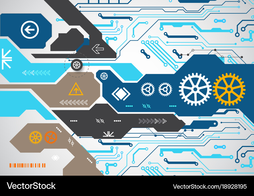 Abstract technology circuit board communication Vector Image
