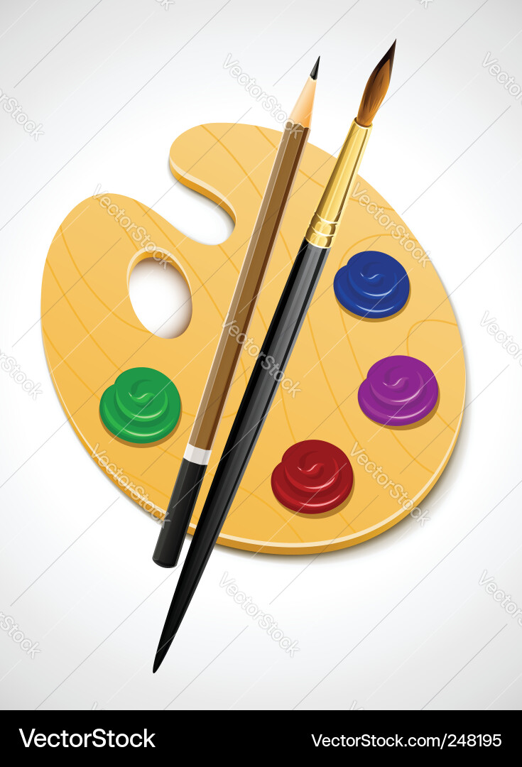 Art plate Royalty Free Vector Image - VectorStock