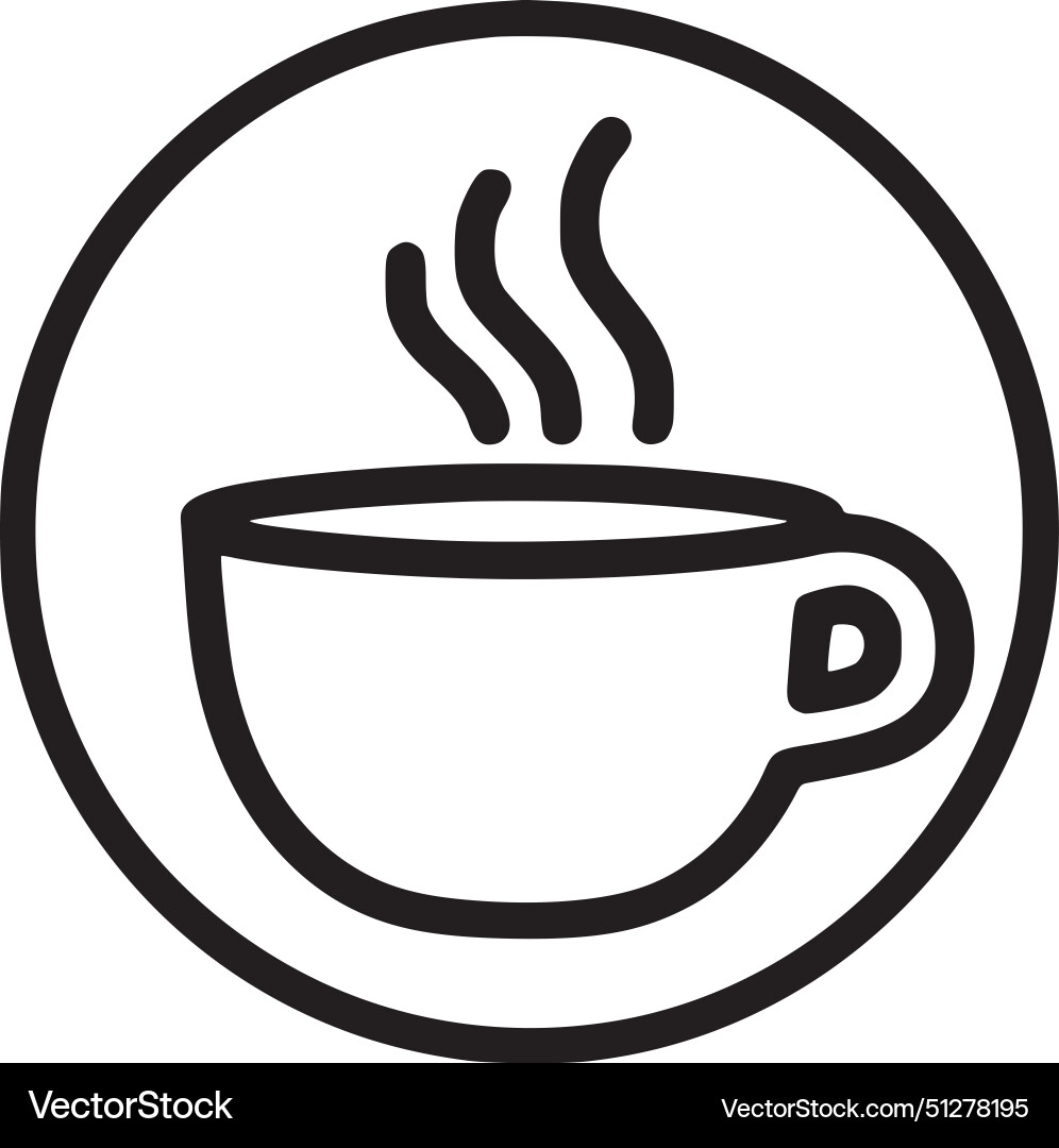 Coffee - black and white isolated icon Royalty Free Vector