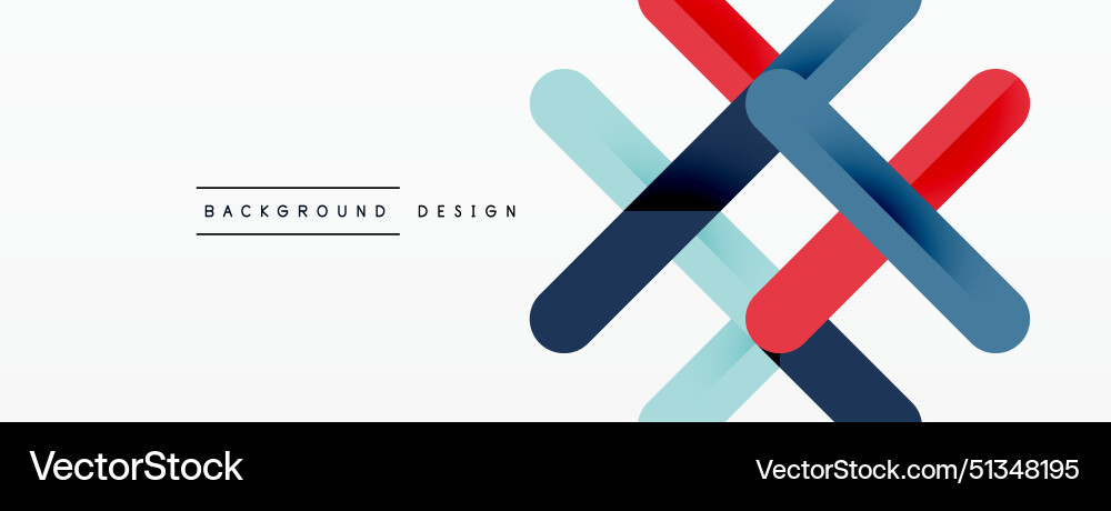 Colorful lines with shadows geometric background Vector Image