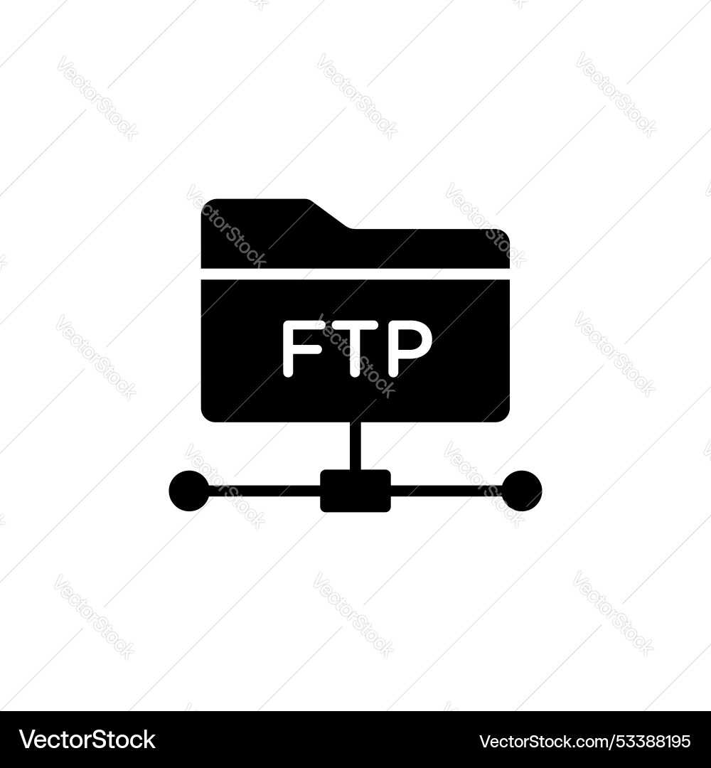 Ftp icon set server web connection symbol Vector Image